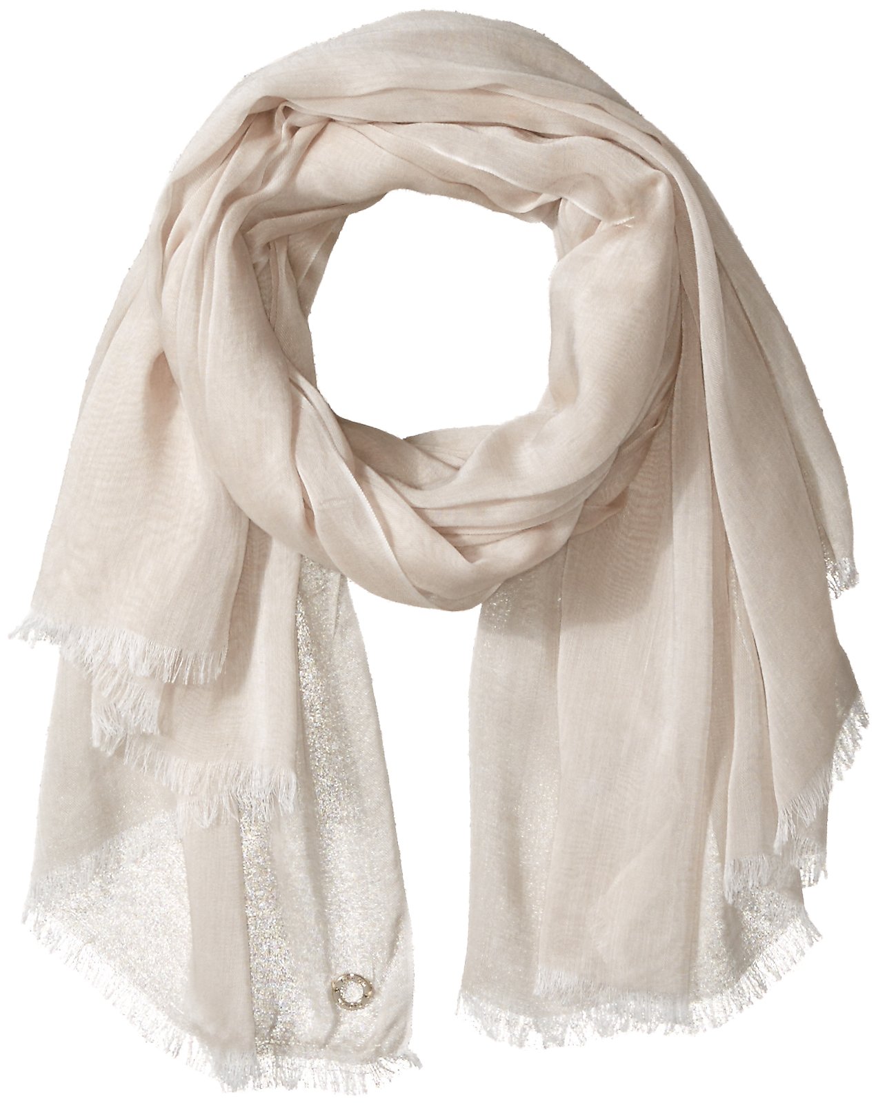 Calvin Klein Women's Chambray Scarf, black, One Size