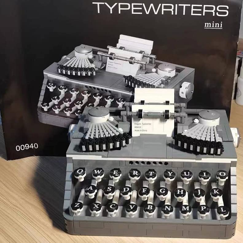 Classic Creative Ideas Building Blocks Mini Bricks Retro Typewriters Construction Set Creative Model Toys for Adults Micro Building Block DIY Toys for Adults