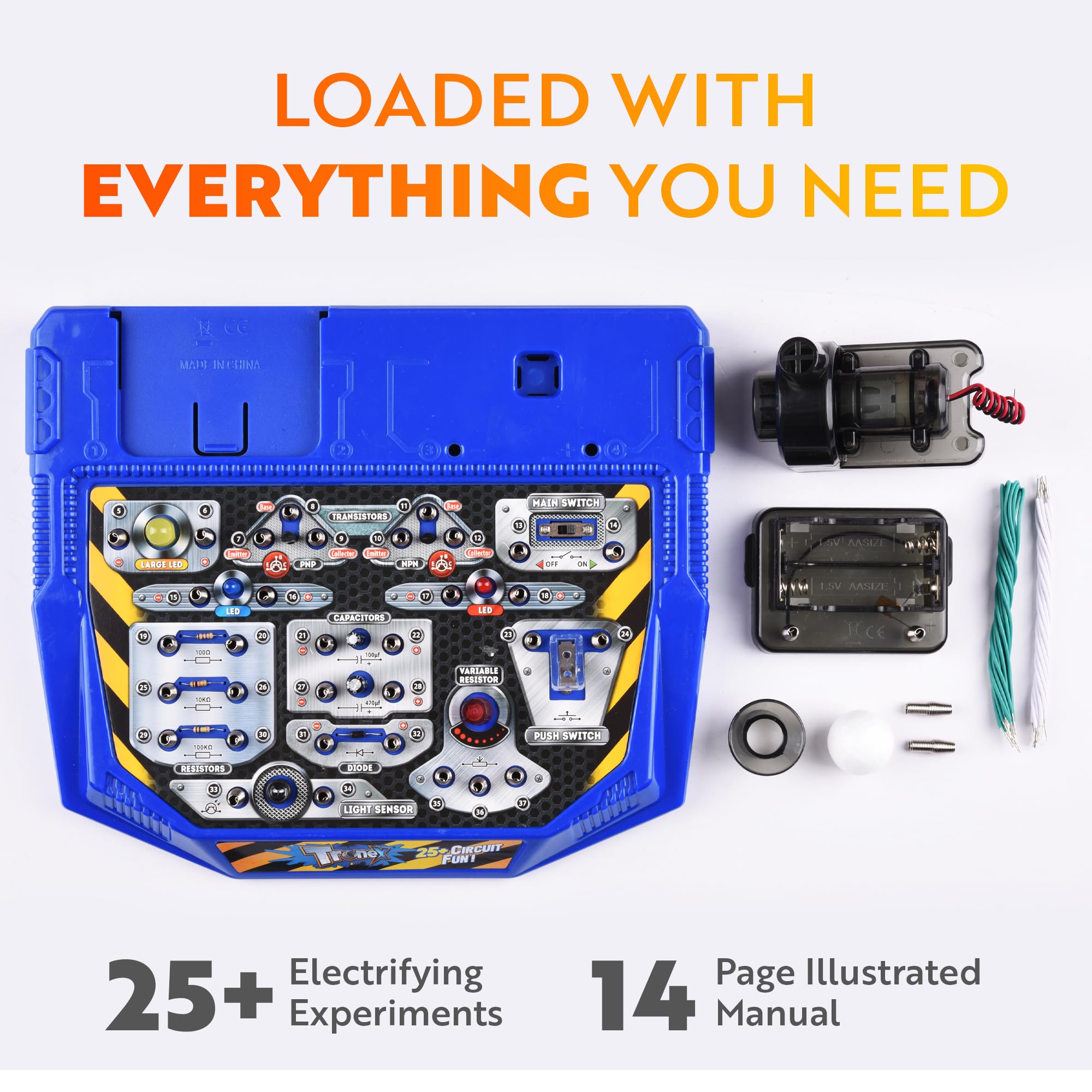 Playz Electric Piano Circuit Board for Kids - 38+ Music Lab Experiments, Kids' Electronics Kit, DIY Engineering Toy & Educational Science Kits, & STEM Projects for Kids Ages 8-12, Teens, Boys, & Girls