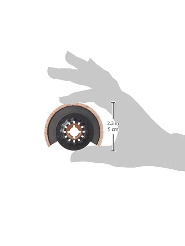 BOSCH OSL212CG 1-Piece 2-1/2 In. Starlock Oscillating Multi Tool Grout & Abrasive Carbide Grit Segmented Saw Blade for Applications in Grout Removal