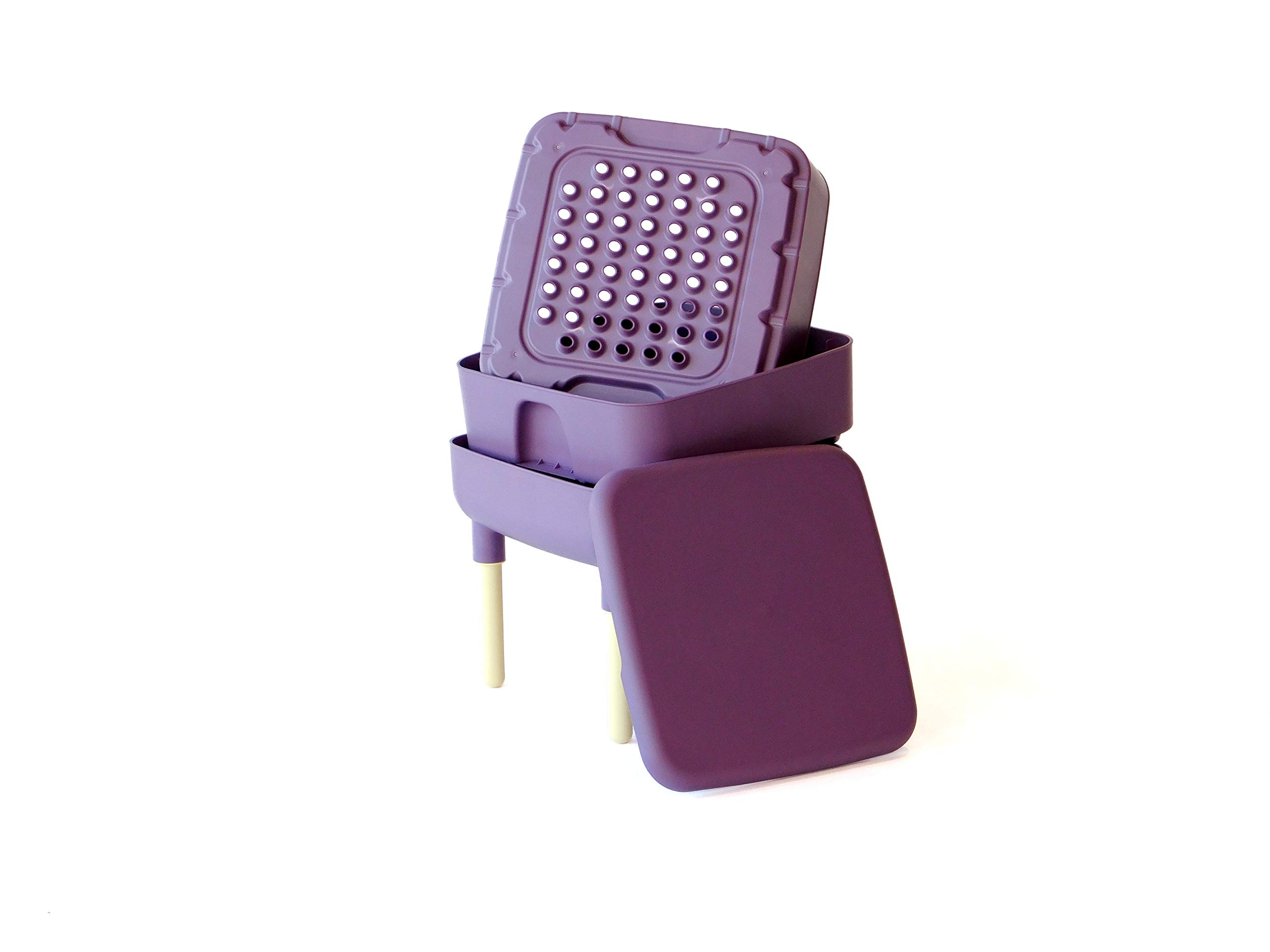 FCMP Outdoor - The Essential Living Composter, 2-Tray Worm Composter, Plum