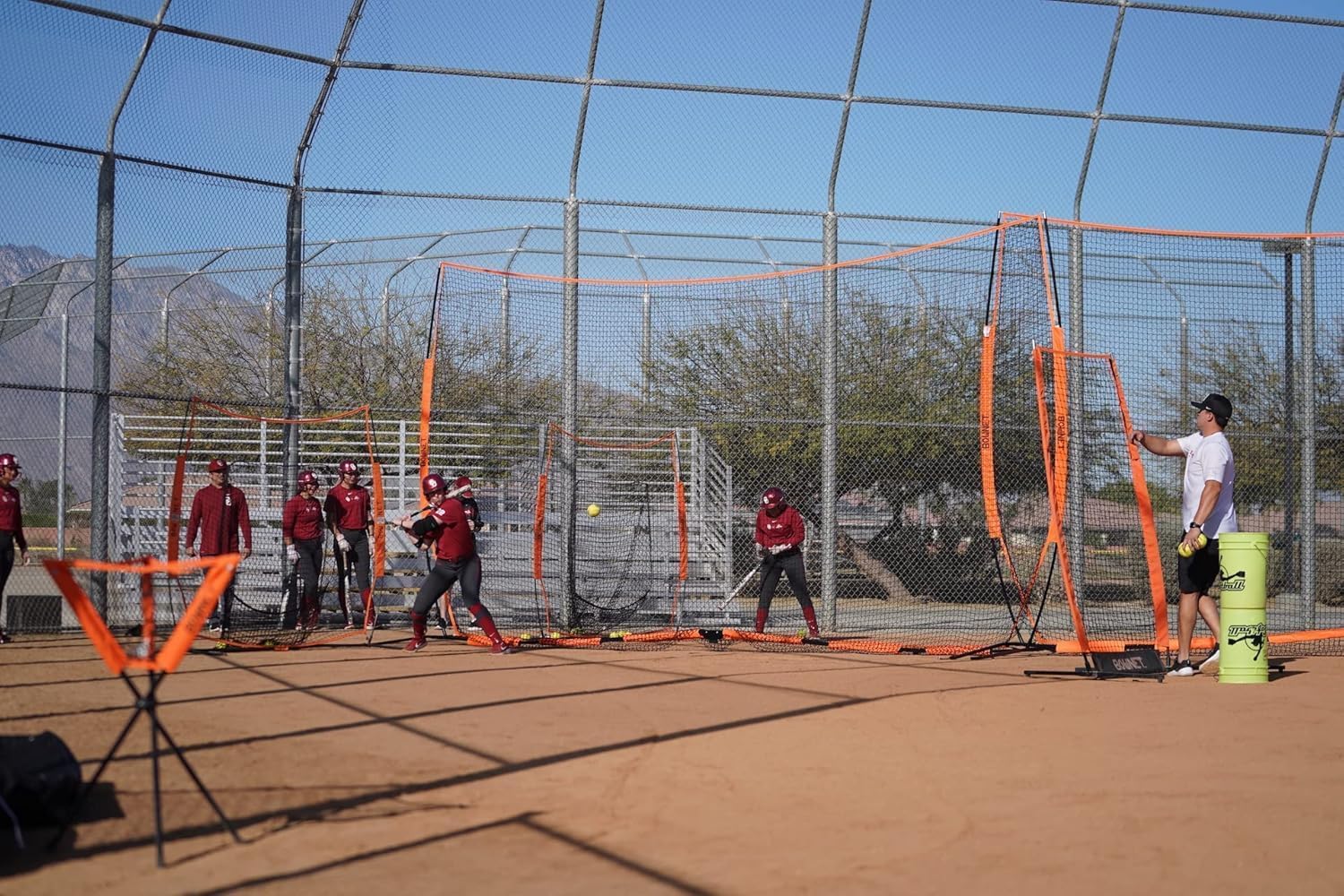 Bownet Portable 2m x 3m Field Hockey Goal Net - Powder Coated Frame, Black