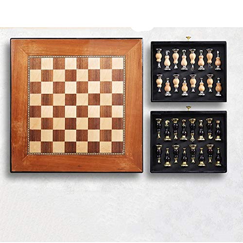 Chess Set Exquisite Furniture Decoration Chess with Unfoldable Chess Board Suitable for Children and Adults Over 3 Years Old