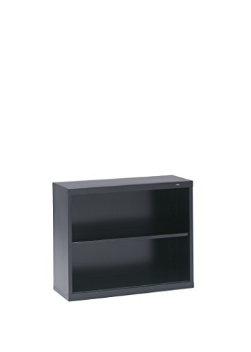 Tennsco Corporation B-30BK Welded Bookcase, 34-1/2" Width x 30" Height x 13" Length, 2 Shelves, Black