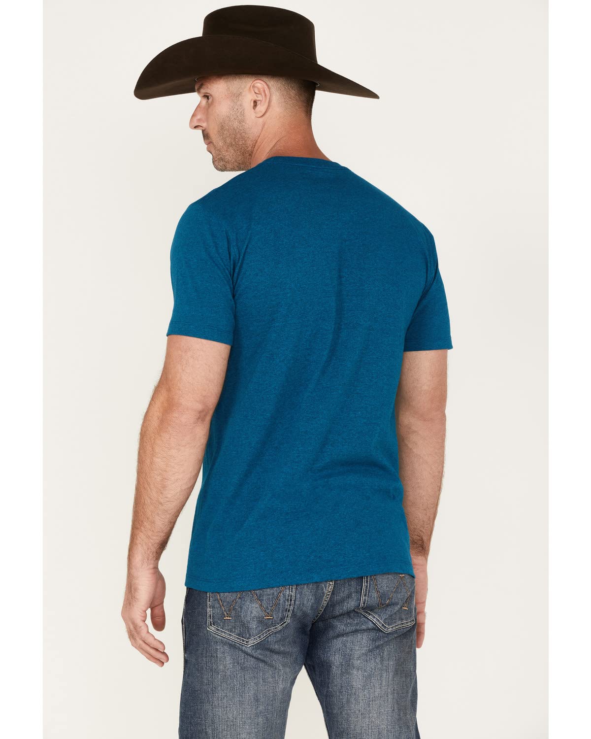 Cinch Men's Lead This Life Logo Graphic T-Shirt Teal Medium