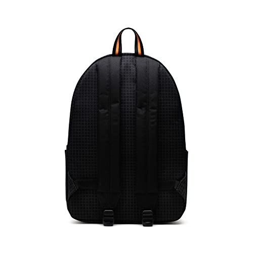 Herschel Classic Backpack XL, Black Grid/Gargoyle/Sun Orange, One Size