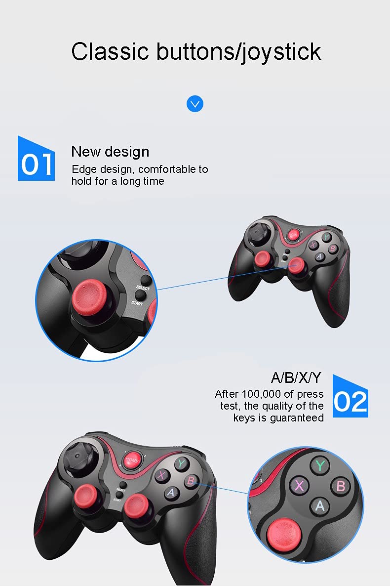 Megadream Android Gamepad Controller, Wireless Key Mapping Gamepad Joystick Perfect for PUBG Mobile & Call of Duty, Compatible for Samsung Galaxy HTC LG Other Phone, Not for iOS/PC