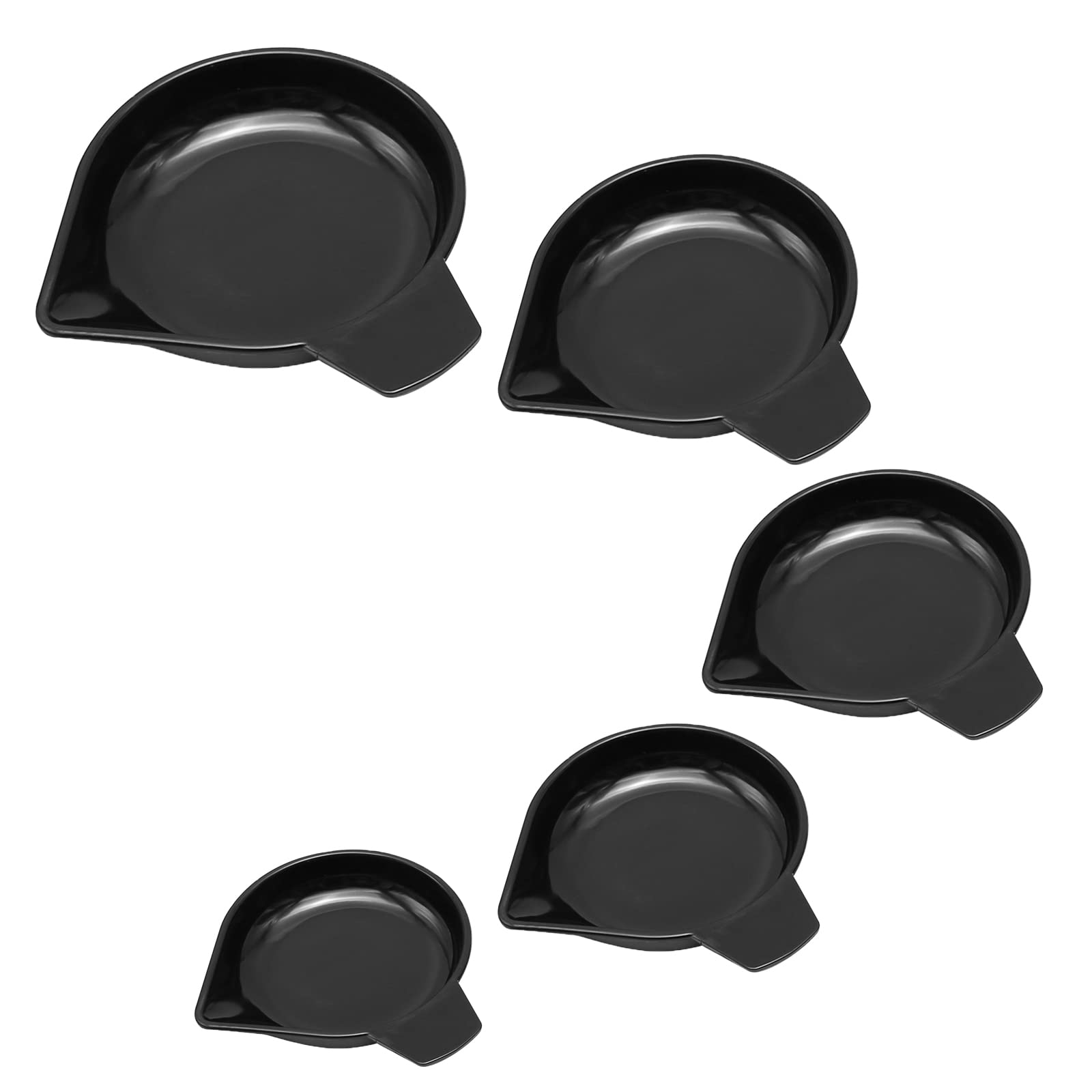 DUZFOREI 5 Sizes Weighing Powder Pans Scale Pan Narrow Spout Plastic Weighing Dishes for Weigh Liquid Powder Gems