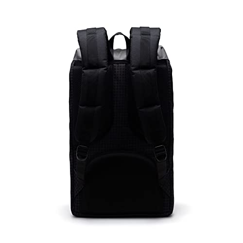 Herschel Supply Co. Little America Black Grid/Gargoyle/Sun Orange One Size