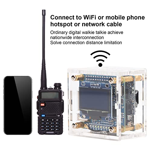 FECAMOS Hotspot Module, Low Bit Error Rate Solve Distance Limitation 1.3in Screen MMDVM Hotspot Board with USB Cable for Network Cable Connection