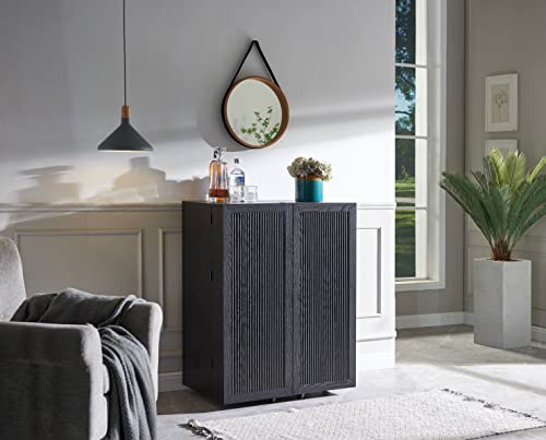 Home Source Jill Zarin Folding Wine Cabinet Black
