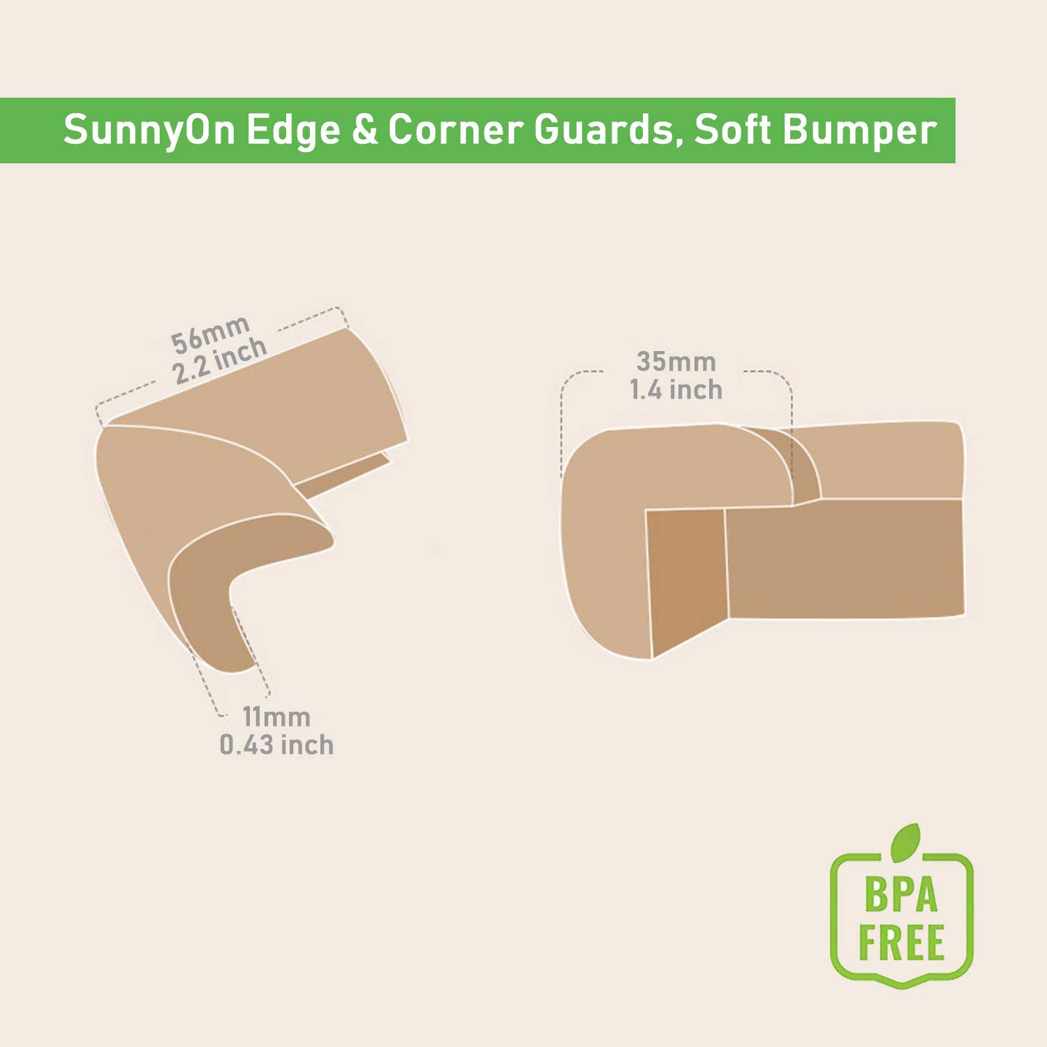 Edge Corner Guards, 8 Pack, Desk Corner Protector, Table Edge Cushion, Baby Furniture Bumper, Baby Safety Corner Guard, Corner Foam Cover, Fireplace Bumper for Kid, Self Adhesive (Black)