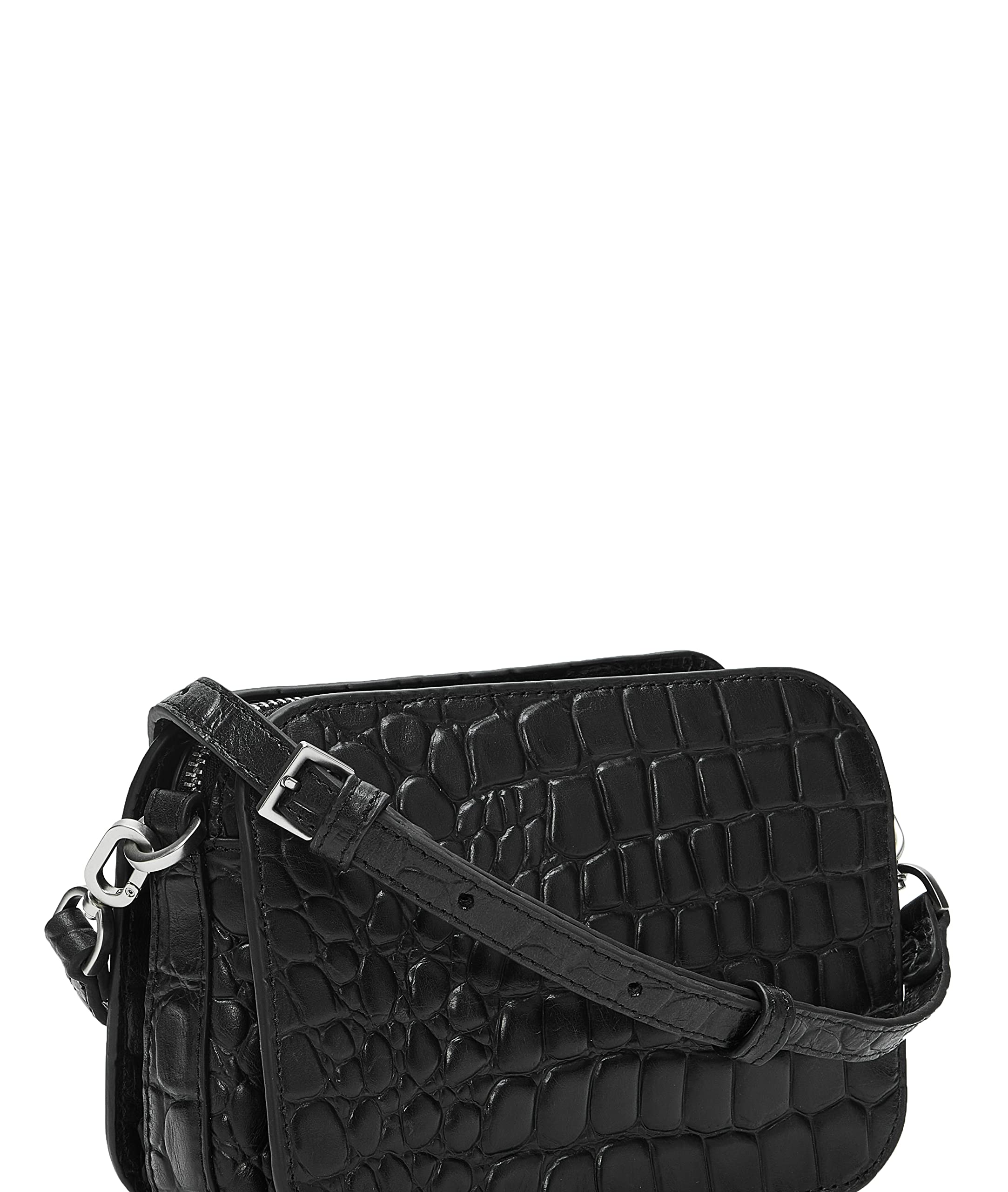 Liebeskind Berlin Luka Crossbody Kroko, Black