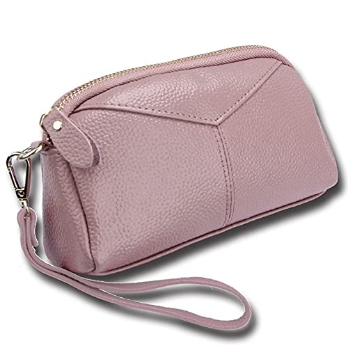 Women's Genuine Leather Wristlet Clutch Cell Phone Purse