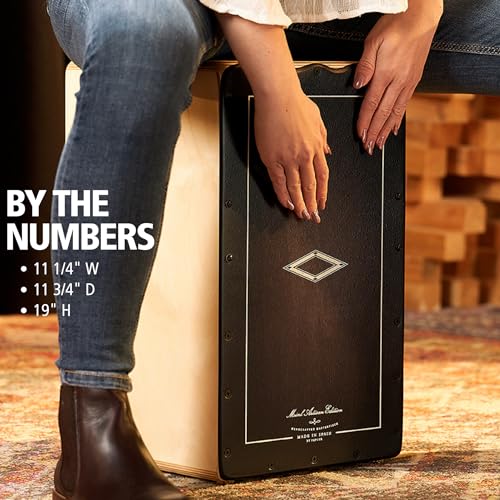 Meinl Artisan String Cajon with Ebony Burst Frontplate / Baltic Birch Body - MADE IN SPAIN - Soleá Line, 2-YEAR WARRANTY (AESLEYB)