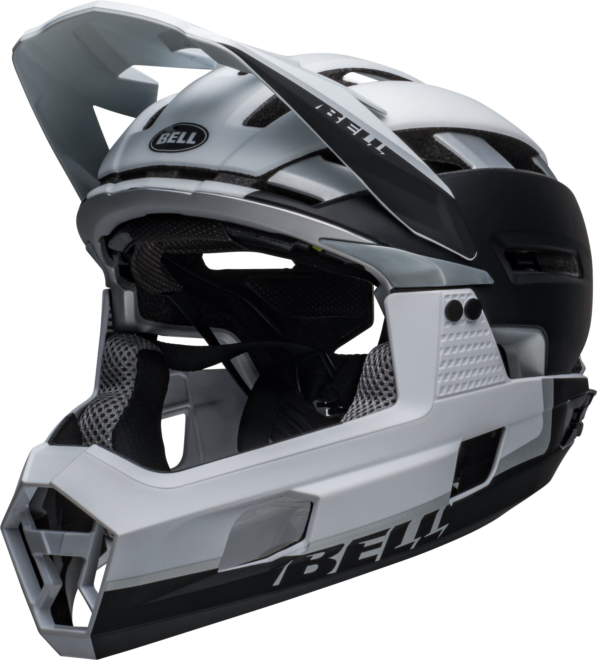 BELL Super Air R MIPS Adult Mountain Bike Helmet - Matte Black/White (2023), Medium (55-59 cm)