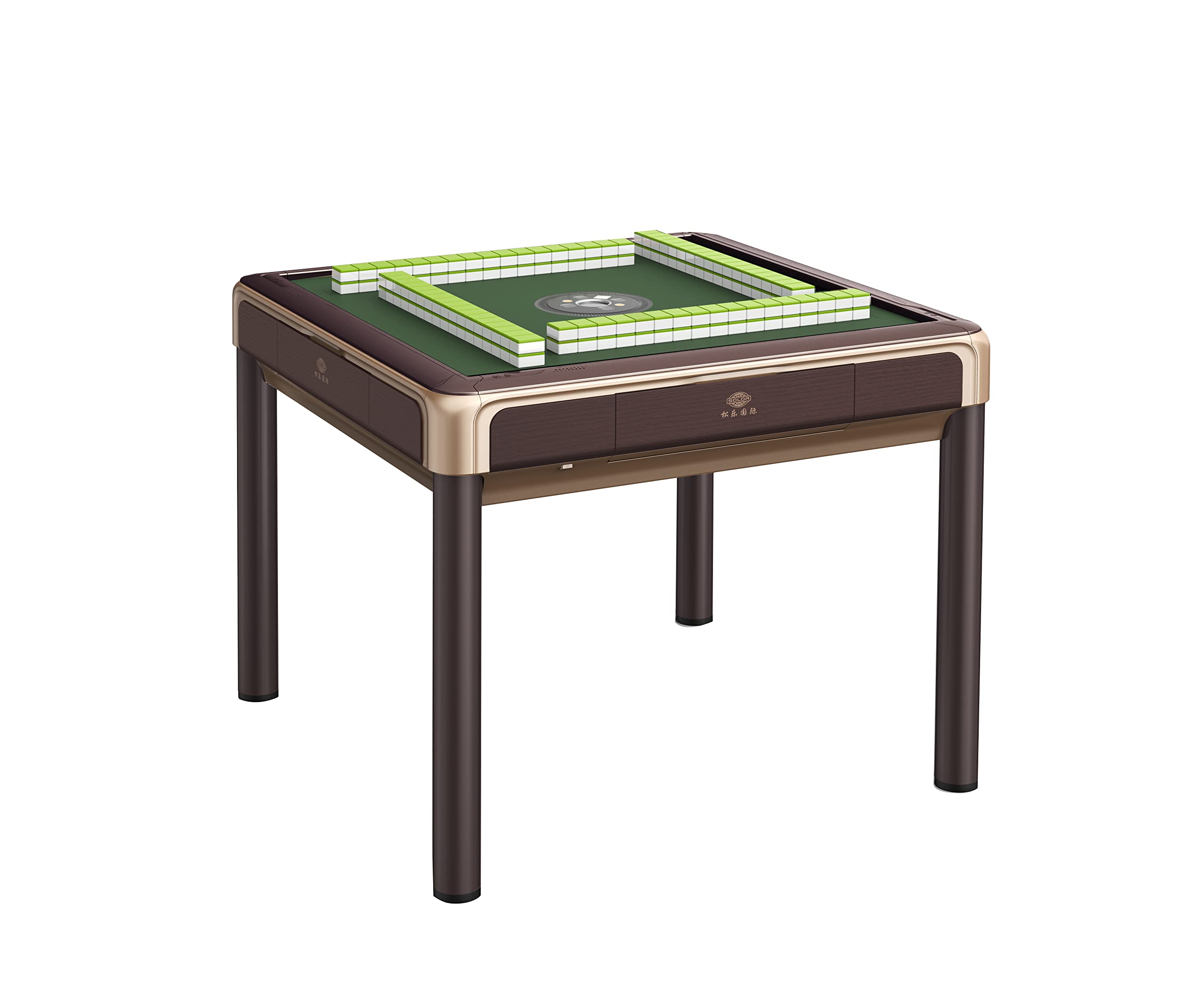 usamjtable Automatic Mahjong Table4-Legs Dining Table Style with 44mmTiles Hard Tabletop Cover Included