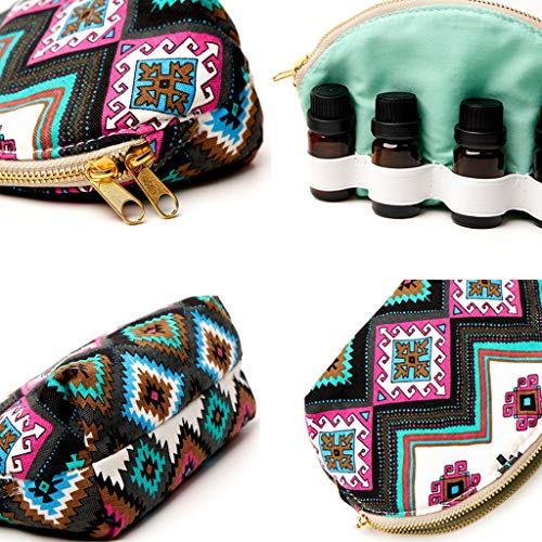 Cute Organizer Portable 8 Wallet 1PC Diffuser Style Oil Bottle Bag Case Aromatherapy Cosmetic Bag Traveling Makeup Organizers and Storage
