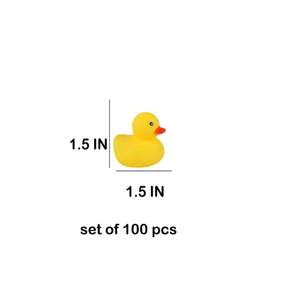 Sohapy 100Pcs Mini Yellow Rubber Ducks Baby Shower Rubber Ducks, Squeak Fun Baby Yellow Rubber Bath Toy Float Fun Decorations for Shower Birthday Party Favors Gift (100PCS Yellow Ducks)