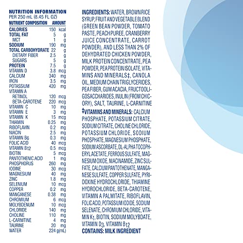 Compleat Pediatric Reduced Calorie Tube Feeding Formula, Unflavored, 8.45 Fl Oz (Pack of 24)