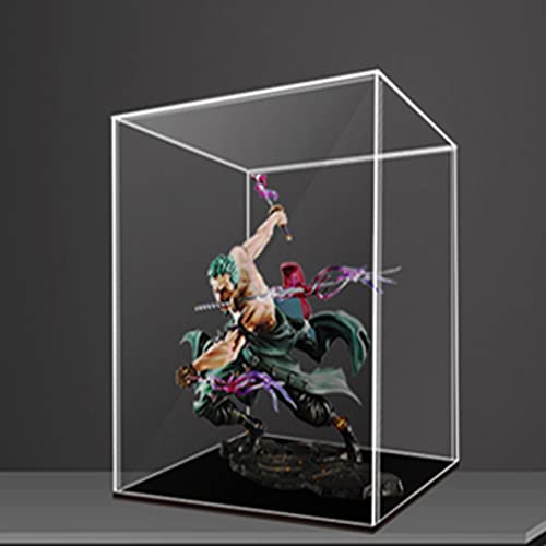 Clear Acrylic Display Case Box ,Versatile Collectibles Display Dustproof Showcase with Thickening Base,for Display Action Figures Home Storage Organizing Toys (8x8x12 inch/20x20x30cm)