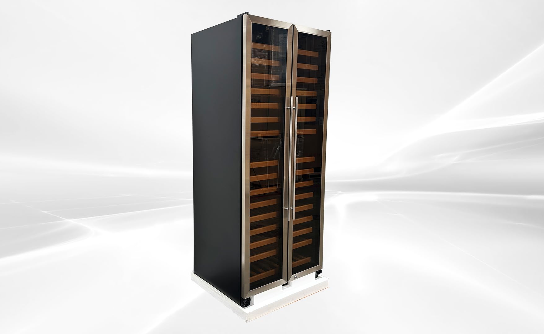 Elite Kitchen Supply Commercial Wine Cooler Dual Zone Refrigerator, ETL NSF 300-350 Bottles Reversible Fridge Merchandiser, Restaurant Bar Grocery Store