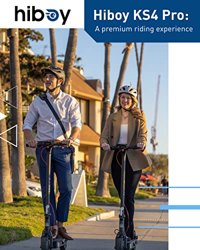 Hiboy KS4 Pro Electric Scooter with 500W Motor, 19 MPH 25 Miles Range, 8"-10" Tires Electric Scooter Adults, Portable Folding Commuting E-Scooter with Double Braking System and Hiboy App