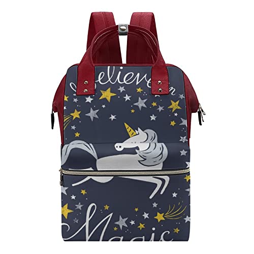 Cute Unicorn Waterproof Mommy Bag Diaper Bag Backpack Multifunction Large Capacity Travel Bag