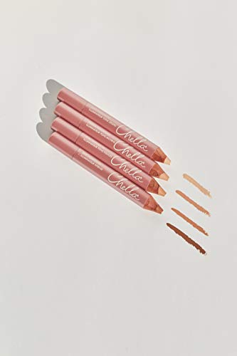 Chella Highlighter Makeup Pencil - Vegan, Cruelty Free, Paraben Free, Gluten Free - Use as a Highlighter, Concealer and Under Eye Liner (Light Matte)