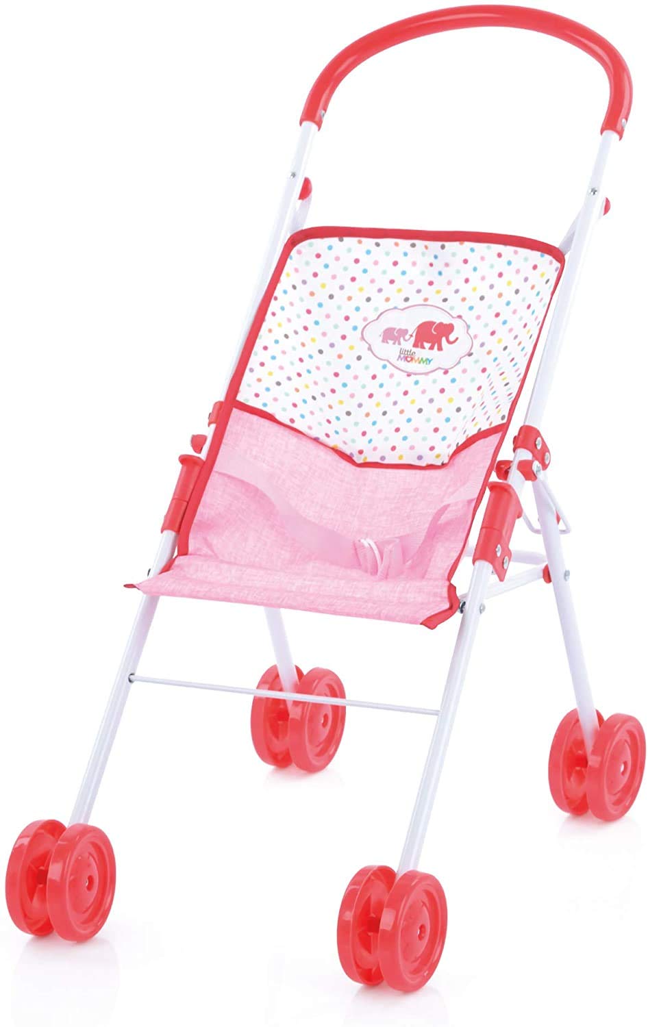 Little Mommy Doll Travel Stroller (D82489), One Hand Push for Adventure Filled Strolls - Seat Belt to keep Baby Doll / Stuffed Animal Safe, Foldable - Fits Dolls up to 21", Age 3+ [Amazon Exclusive]