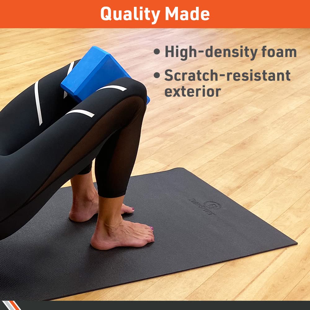 Body Sport Foam Yoga Block 3 x 6 x 9-Inch, Blue