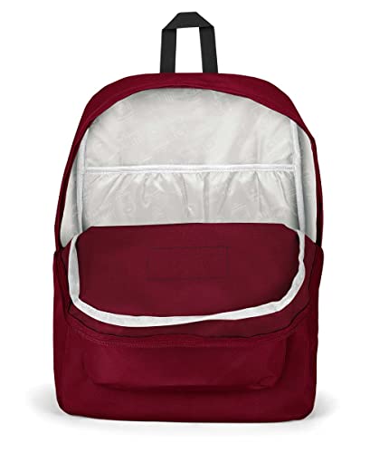 JanSport Superbreak Plus Backpack - Work, Travel, or Laptop Bookbag with Water Bottle Pocket, Russet Red