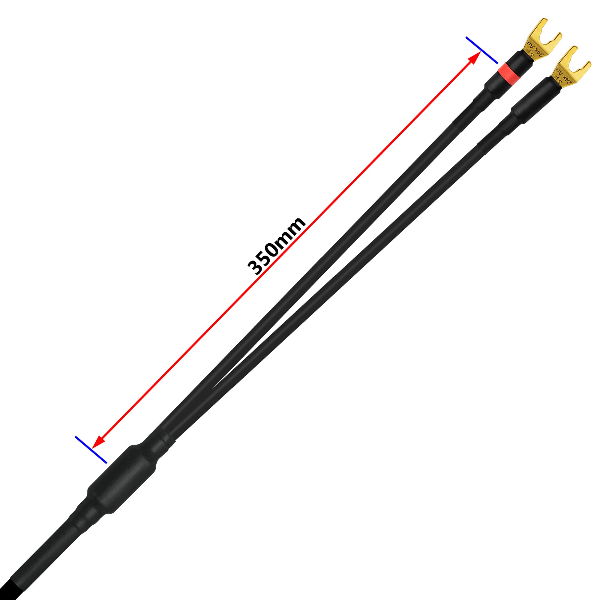 WORLDS BEST CABLES 12 Foot - Coaxial Audiophile Speaker Cable Pair Custom Made Using Mogami 3082 Wire & Eminence Gold Plated Banana & Spade Plugs