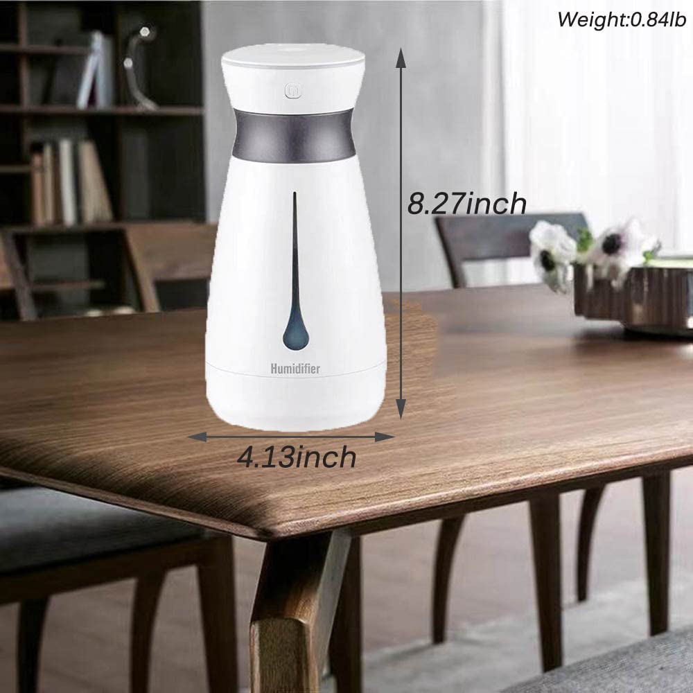 Humidifiers for Baby Bedroom with Two Spray Modes, Top Fill Cool Mist Humidifiers Suitable for Kids Nursery, Plants,Car,Easy Clean, Whisper Quiet, 7-Color Night Light