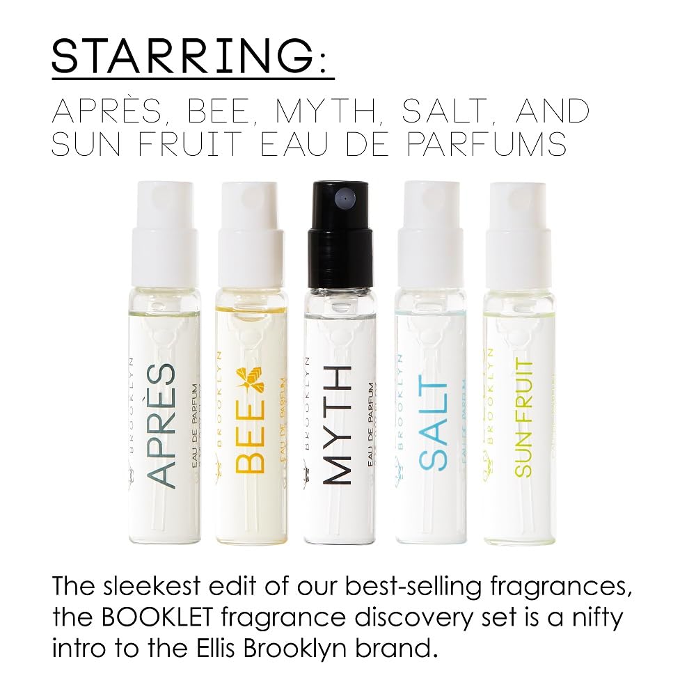 Ellis Brooklyn BOOKLET Fragrance Discovery Set - Eau De Parfum for Women Sample Perfume Set, Perfumes for Women, Clean Perfume, Long Lasting Perfume