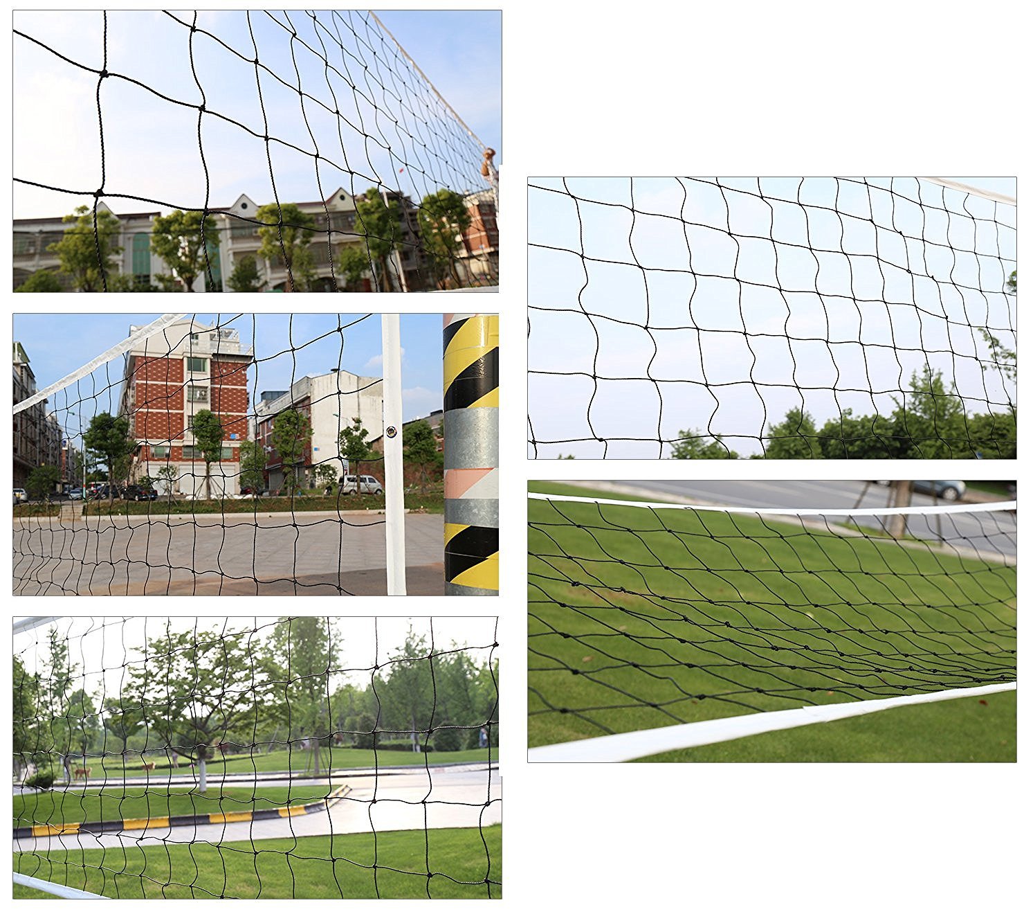 Boshen 32x3FT Standard Volleyball Net with Steel Cable Replacement Netting System