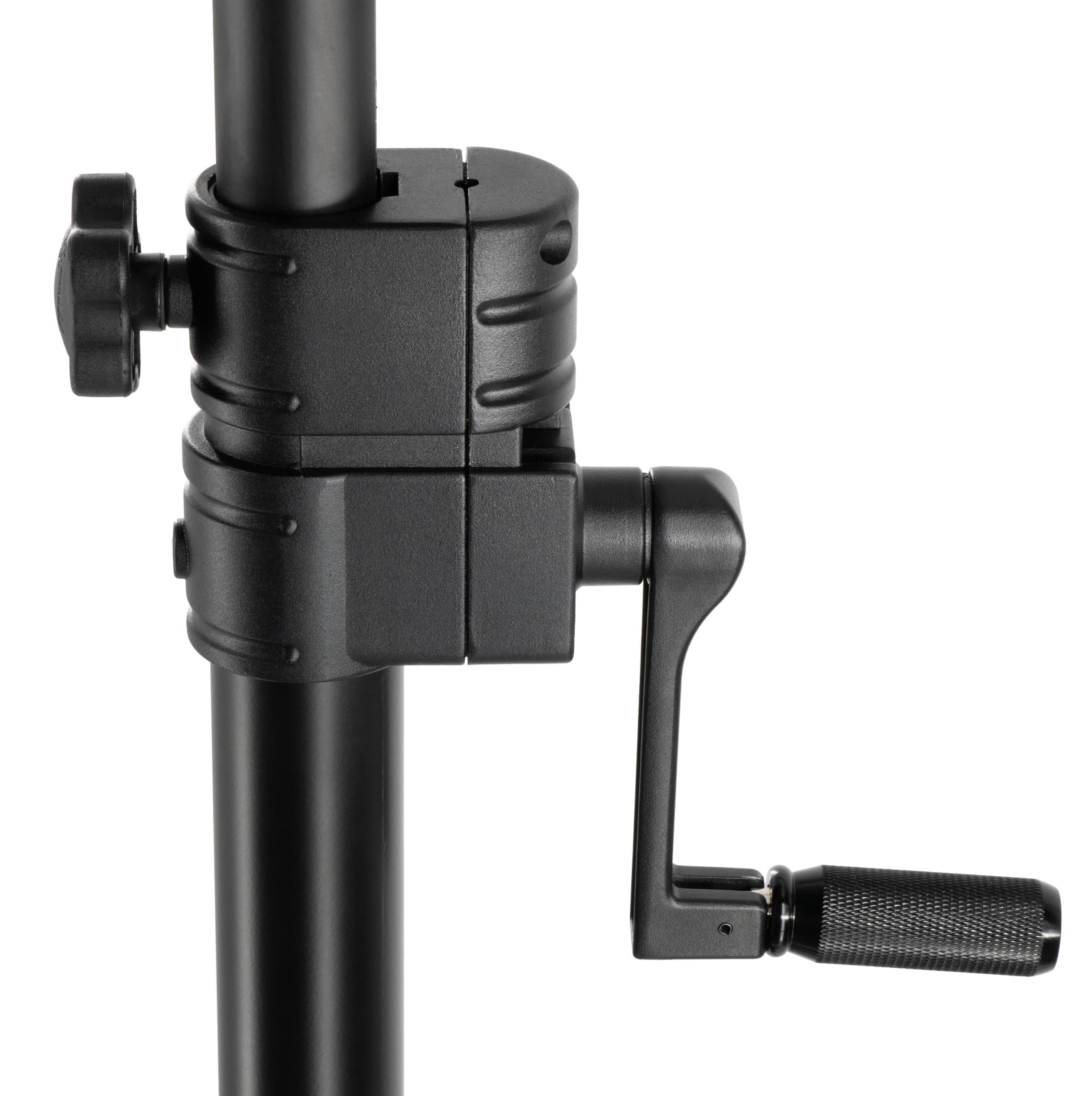 Clef Audio Labs Heavy Duty Speaker Stand - Adjustable 44-80" Height, Reinforced Tubing, Wide Tripod Base, Safety Pin, Mounting Bracket, Carrying Bag