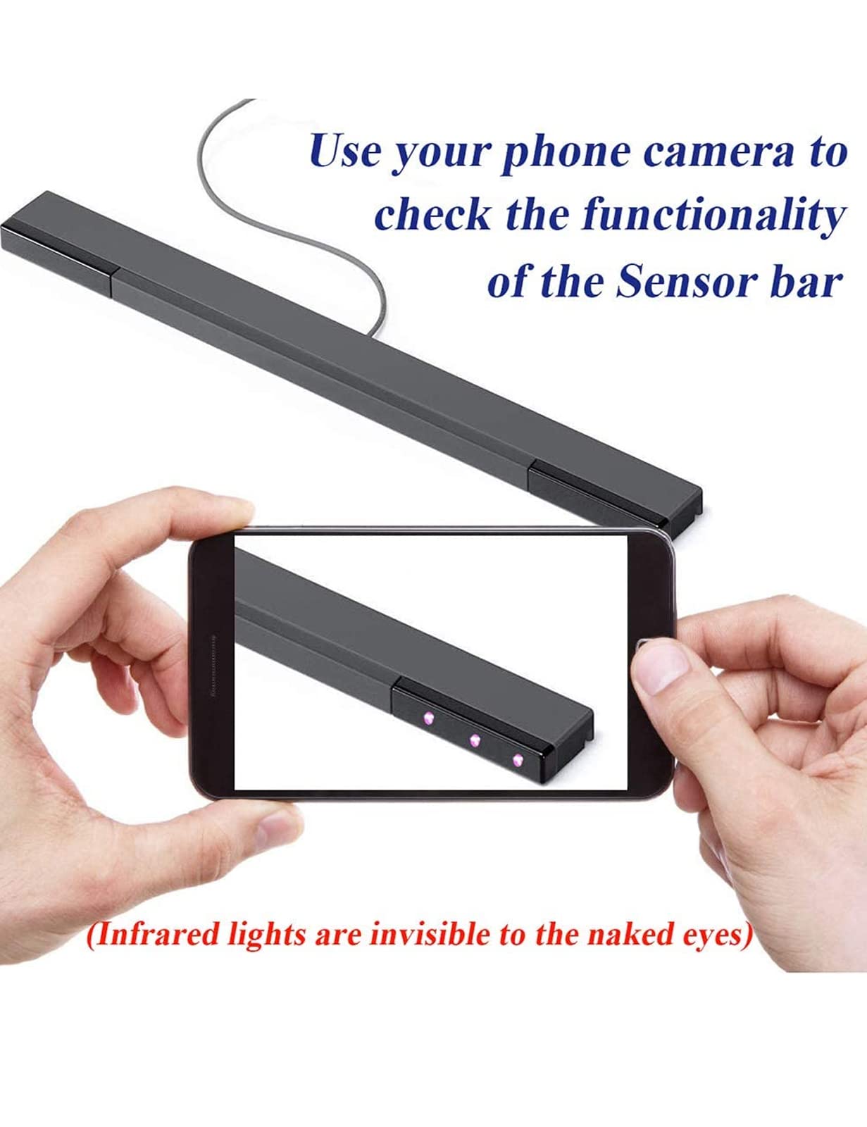 Otakulicious Wii Sensor Bar USB for Wii U Motion Dolphin Bar for Nintendo Console