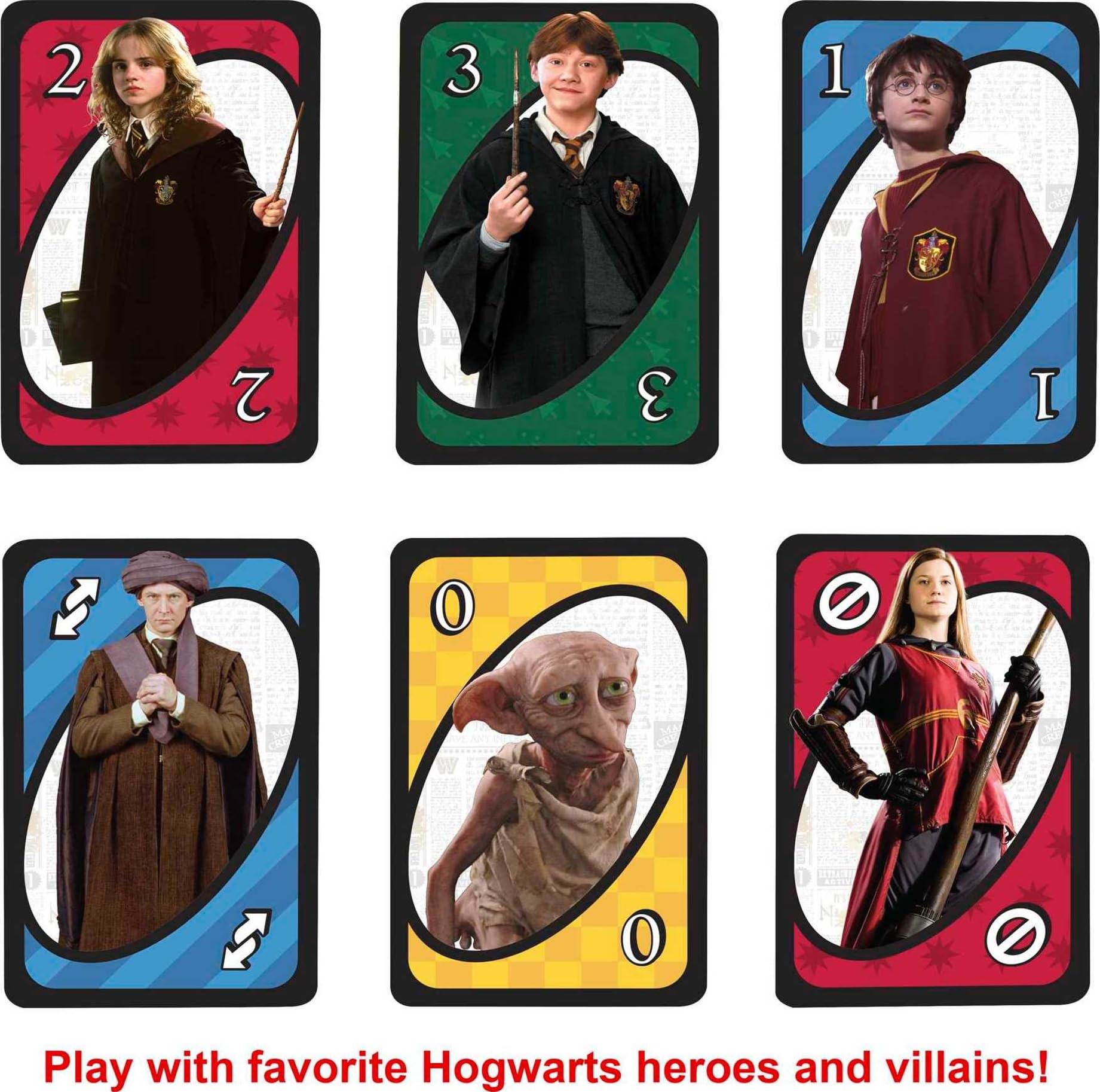 Mattel Games UNO Harry Potter Card Game in Storage Tin for Kids, Adults & Game Night, Collectible Deck Based on Popular Series for 2 to 10 Players