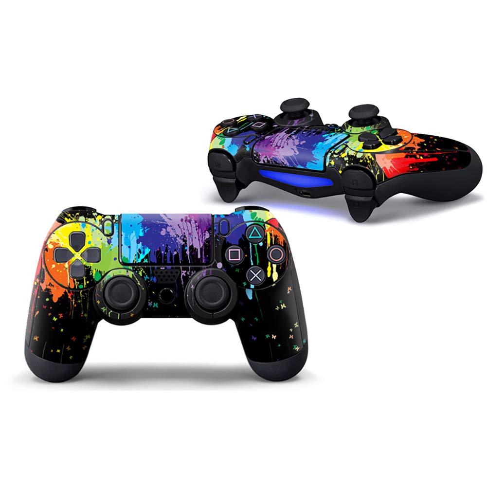 UUShop 4PCS Vinyl Skin Sticker Protector for Sony PlayStation PS4 Controller Joystick - Four Kinds