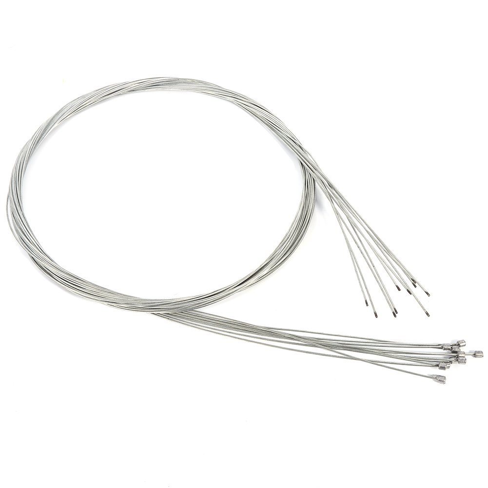 CHICIRIS Bike Derailleur Cable, Silver Cable Strong Slick Cable Practical Cable, for Speed Control System of Mountain Bike Road Bike City Bikes Folding Bike