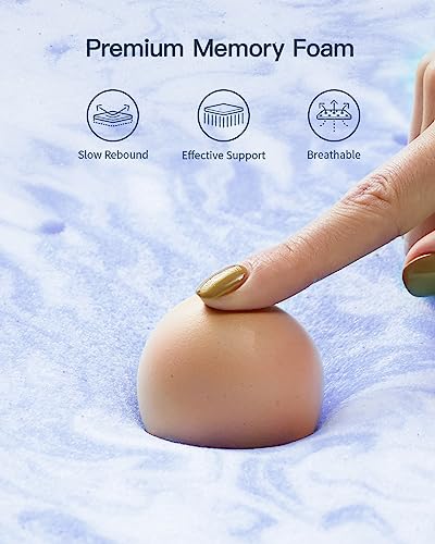 PERLECARE 3 Inch Queen Memory Foam Mattress Topper for Pressure Relief, Cooling Gel Infusion, CertiPUR-US Certified Purple