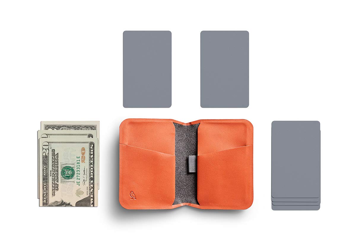Bellroy Apex Slim Sleeve (Pre-molded Precision-cut Leather, RFID Protected, Magnetic Closure, Ultra Slim Bifold Design, Holds 6-8 Cards, Folded Note Storage) - Onyx