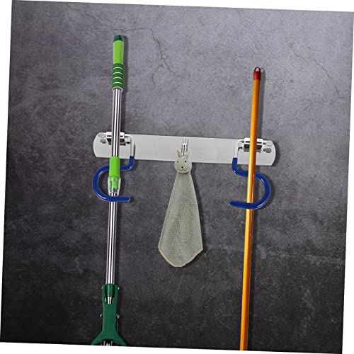 CUBTOL 2pcs Mop Holder Wall Mounted Hooks Wall Hanging Hooks Metal s Hooks Broom Holder Wall Mount Utensil Hanging Rack Mops Rakes Holder Mop Steel S-Type Hook Mop S-Type Hook Holder Tool