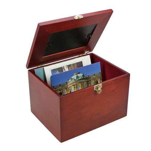 Cherry Wood Postcard Box