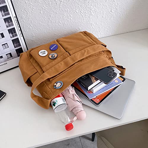 CLBDBAG Fashion Lar ity Msenr Bag th Pin Bads Shoulr s Multi-kets for Travel Office
