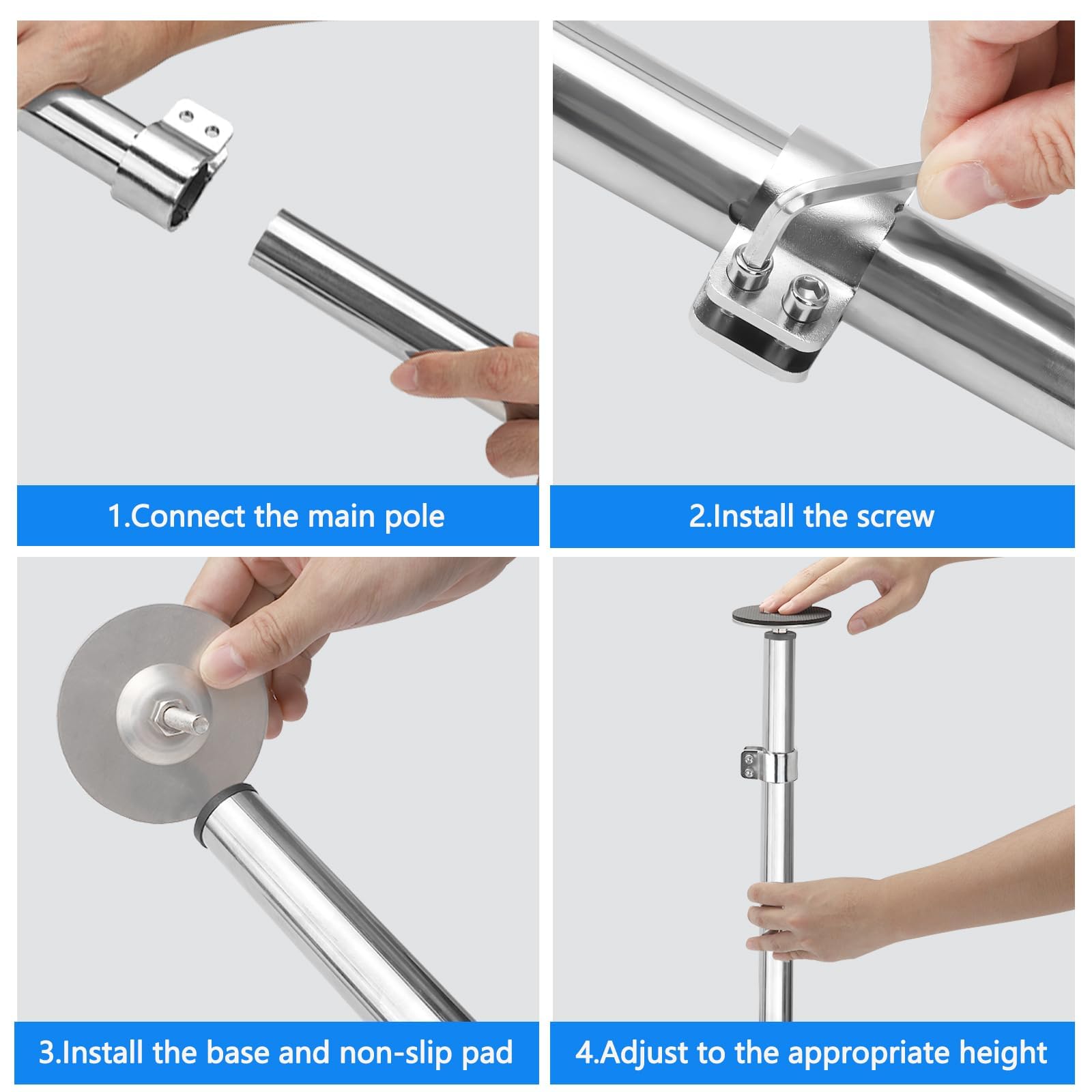 Eapele Undermount Sink Brackets, Adjustable Stainless Steel Undermount Sink Support , Heavy Duty Repair System Kit for Kitchen or Bathroom(16.8"-29.5")