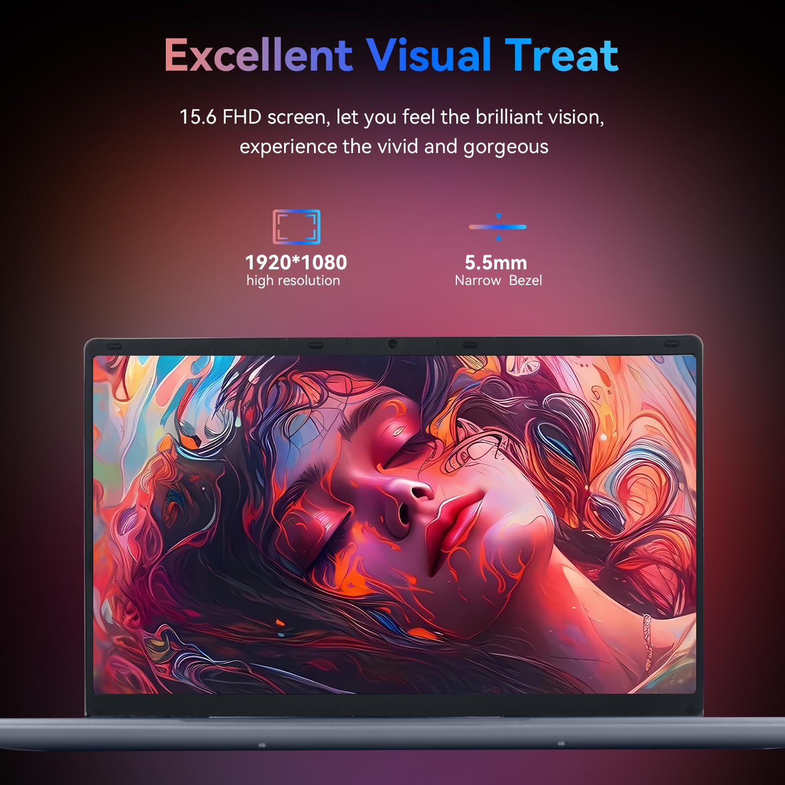Chicbuy Laptop|15.6" FHD Laptop Computer with Intel Celeron N5095 Processors-Up to 2.9 GHz|12GB DDR4|512GB SSD|USB 3.0|Type-C|2.4/5G Dual WiFi|Pre-Installed Windows 11 Home|Numeric Keypad