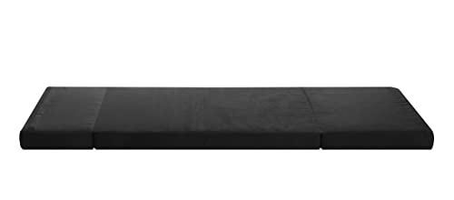 Urban Shop Ultra Suede Convertible Flip Chair, L28.5 x W29.53 x H23.0, Black