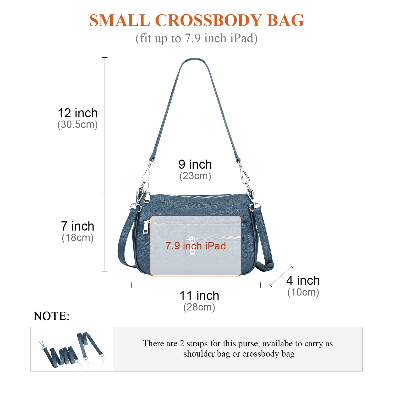 Over Earth Genuine Leather Shoulder Bag Small Crossbody Handbags for Women Ladies Purse(O131E Black)